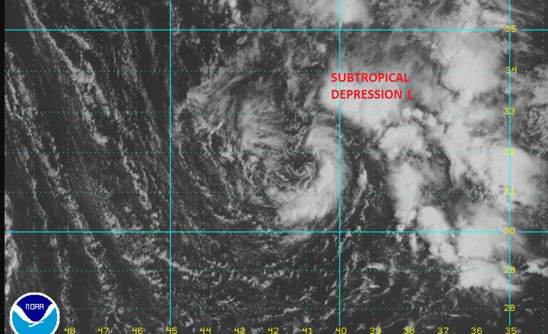 Subtropical Depression One Forms In Central Atlantic – Weather Updates ...
