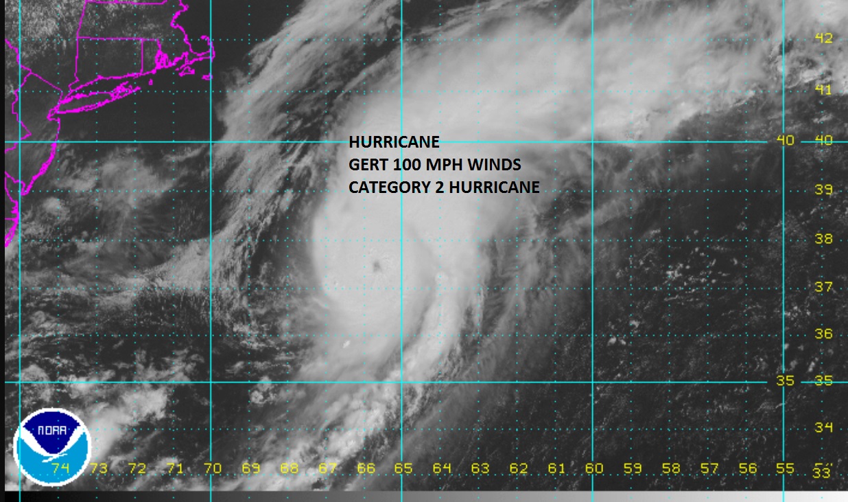 Hurricane Gert Category 2 Hurricane 2 Tropical Waves Organizing ...