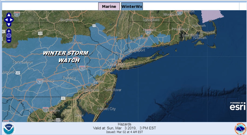 Winter Storm Watch Late Sunday into Monday Morning – Weather Updates 24 ...