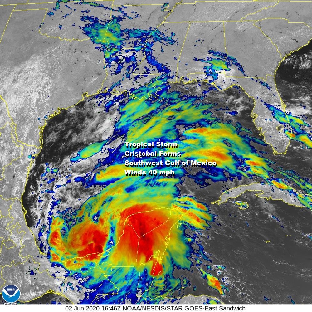 Tropical Storm Cristobal Forms Earliest 3rd Storm Of Hurricane Season ...