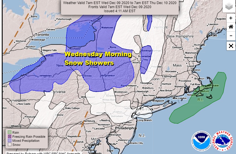 Upper Air Disturbances Scattered Snow Showers Today Wednesday Morning ...
