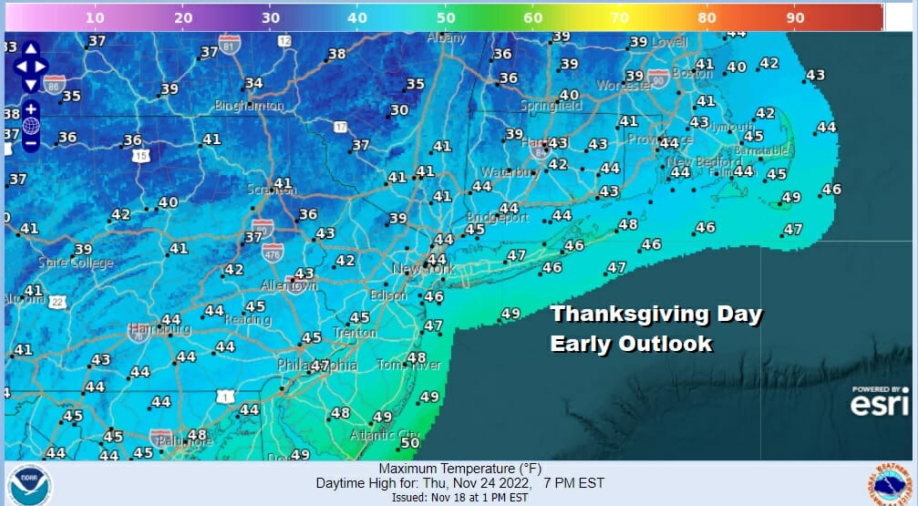 Cold Weekend Thanksgiving Week Looks Dry Through Thanksgiving Day Temperatures Moderate ...