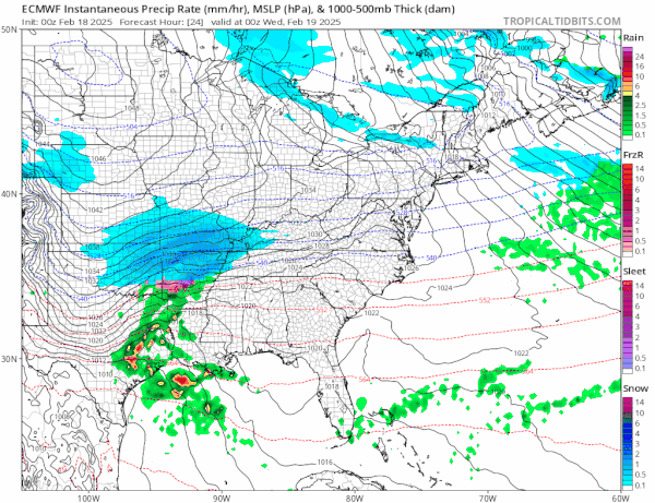 Winter storm Kansas east to Virginia & North Carolina up to 12 inches ...
