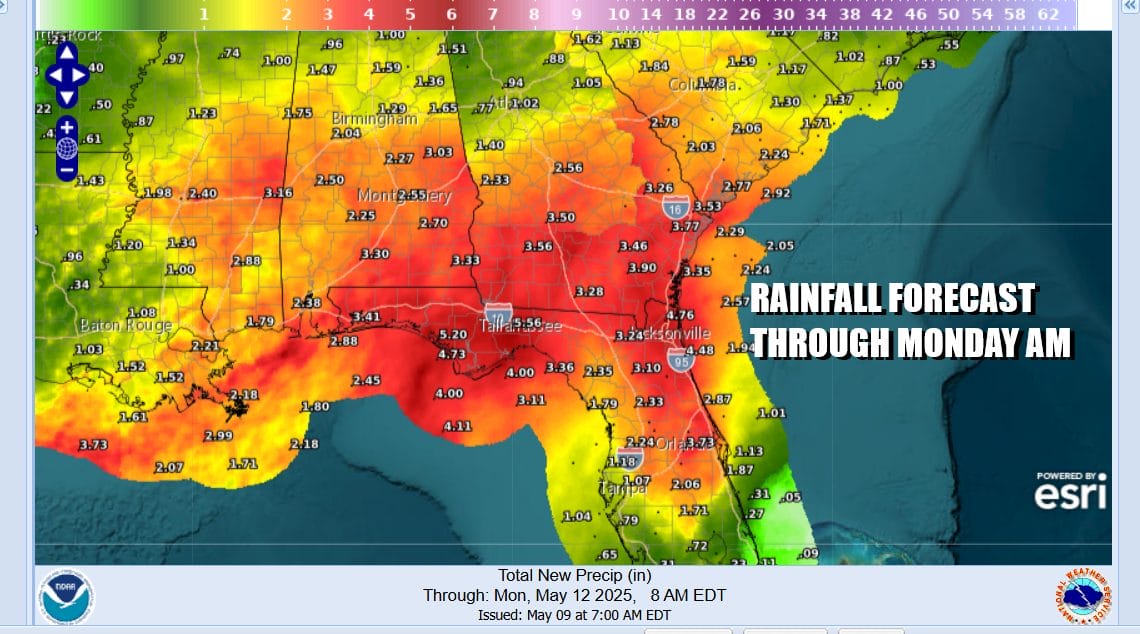 Atmospheric river from the Gulf of America to bring rain & potential ...