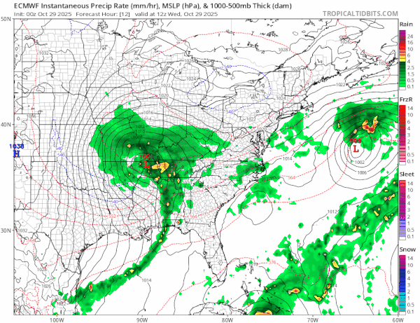 Storm system brings rain & wind to Pennsylvania New York New Jersey ...