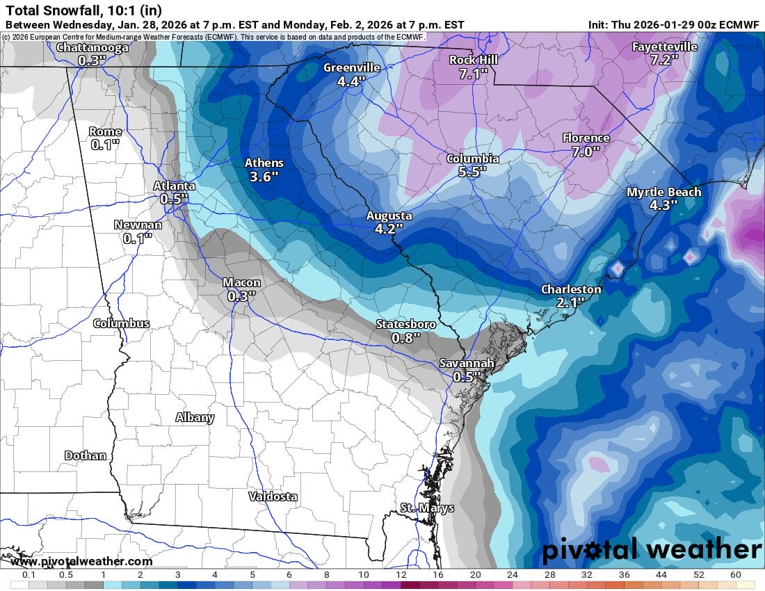 Winter Storm Northeast Georgia Saturday as a powerful storm forms in ...