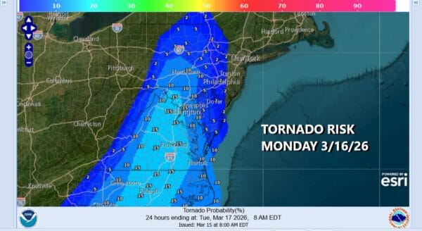 Maryland at elevated risk for severe thunderstorms & tornadoes Monday ...